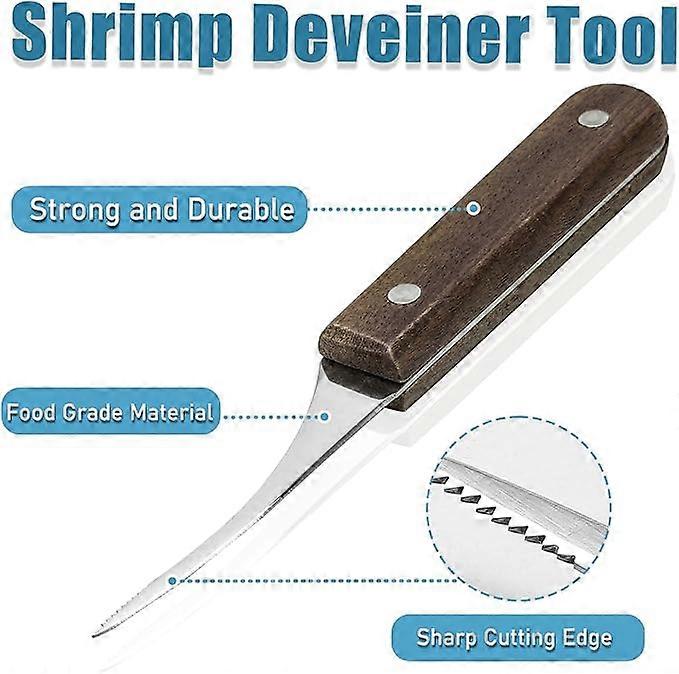 2Pcs Shrimp Deveiner Tool Stainless Steel Shrimp Cleaner Knife with ...