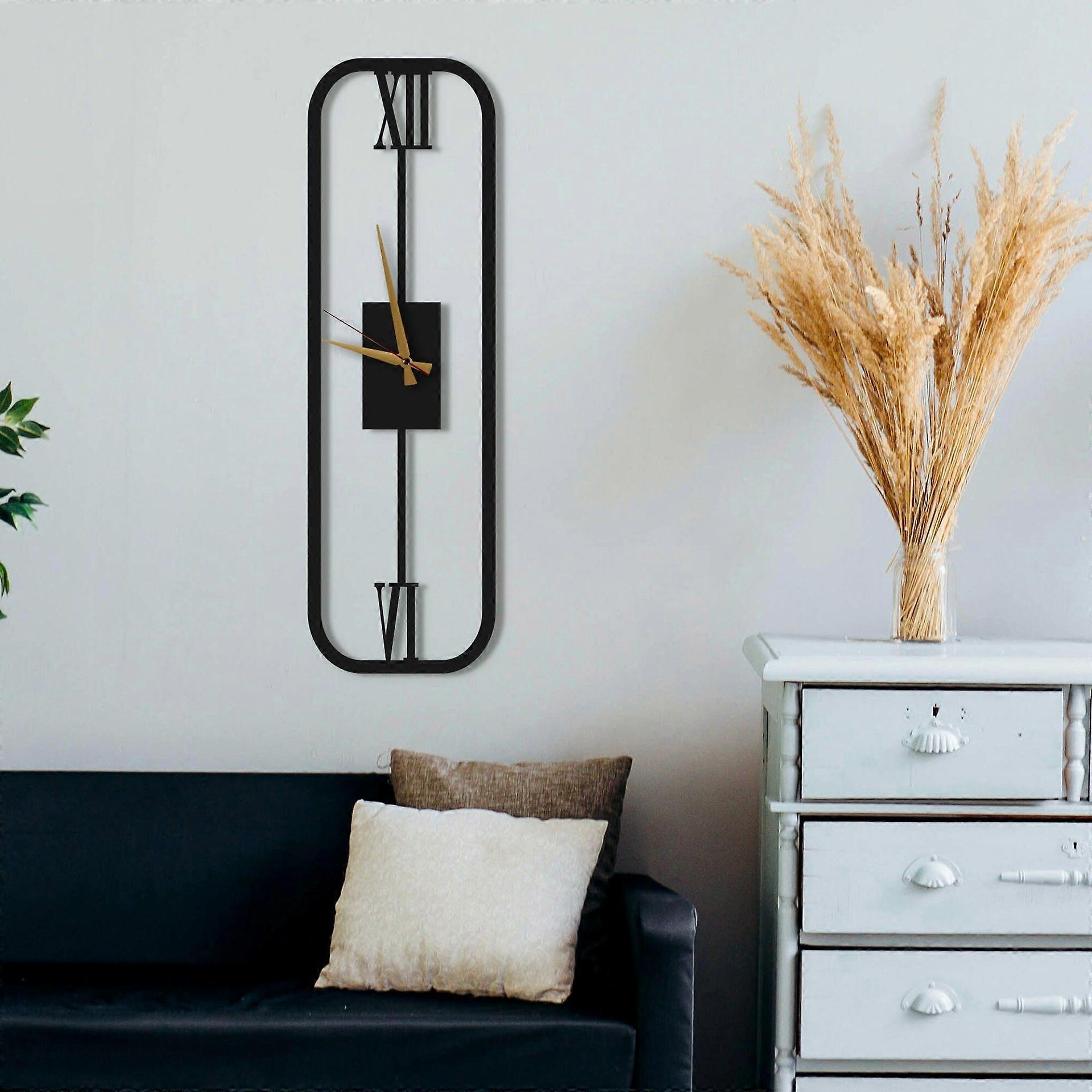 Rectangular Sleek Metal Wall Clock | Fruugo UK