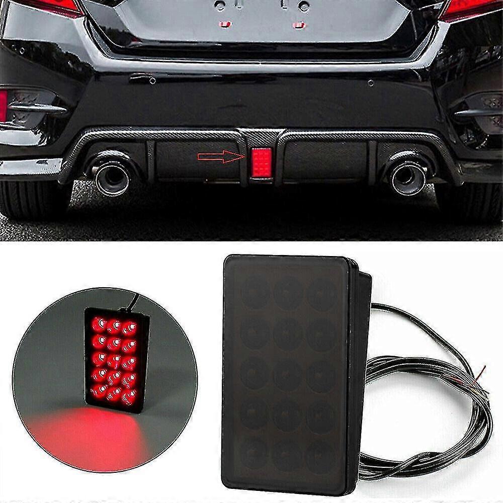 F1 Style 15 Led Rear 3rd Third Strobe Flashing Tail Brake Stop Light ...