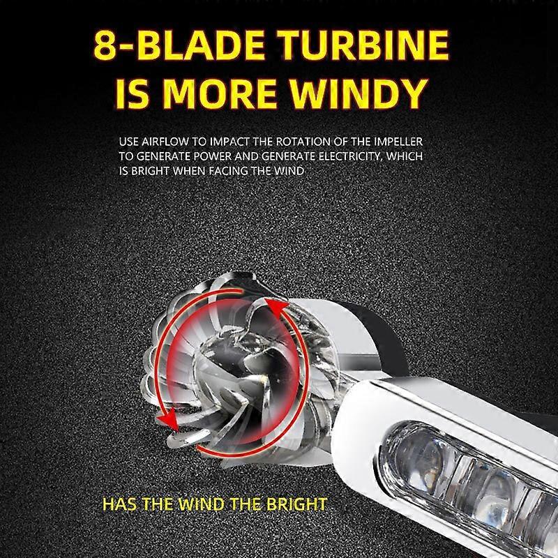 2pcs LED DRL Car Wind Energy Daytime Running Light Daylight Headlight ...