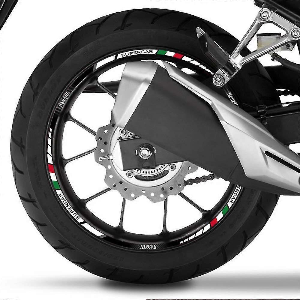 Motorcycle Wheel Sticker Reflective Rim Decal Motocross Hub Stripes For ...