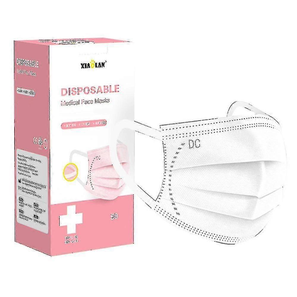 Disposable Medical Mask 3-ply Filter Earloop Mouth Cover 50 Pack Face ...