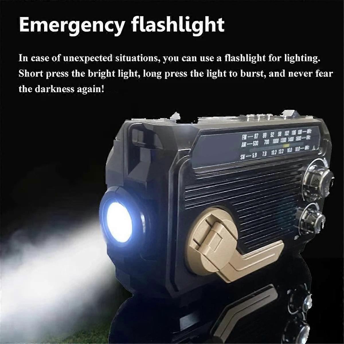 FM AM SW Radio Solar Charging Emergency Radios Receiver Hand Crank ...