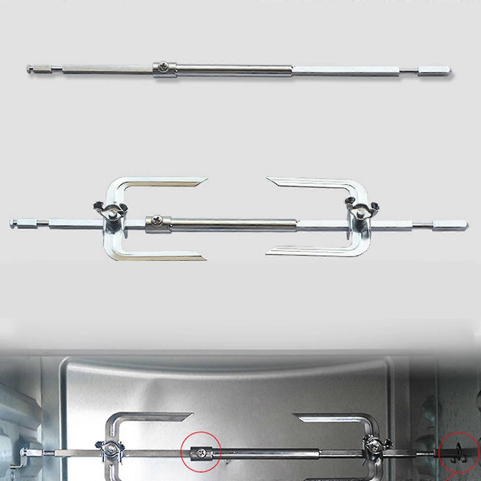 Telescopic Stick Skewer Spin Roasting-Fork Electric BBQ Rotisserie ...