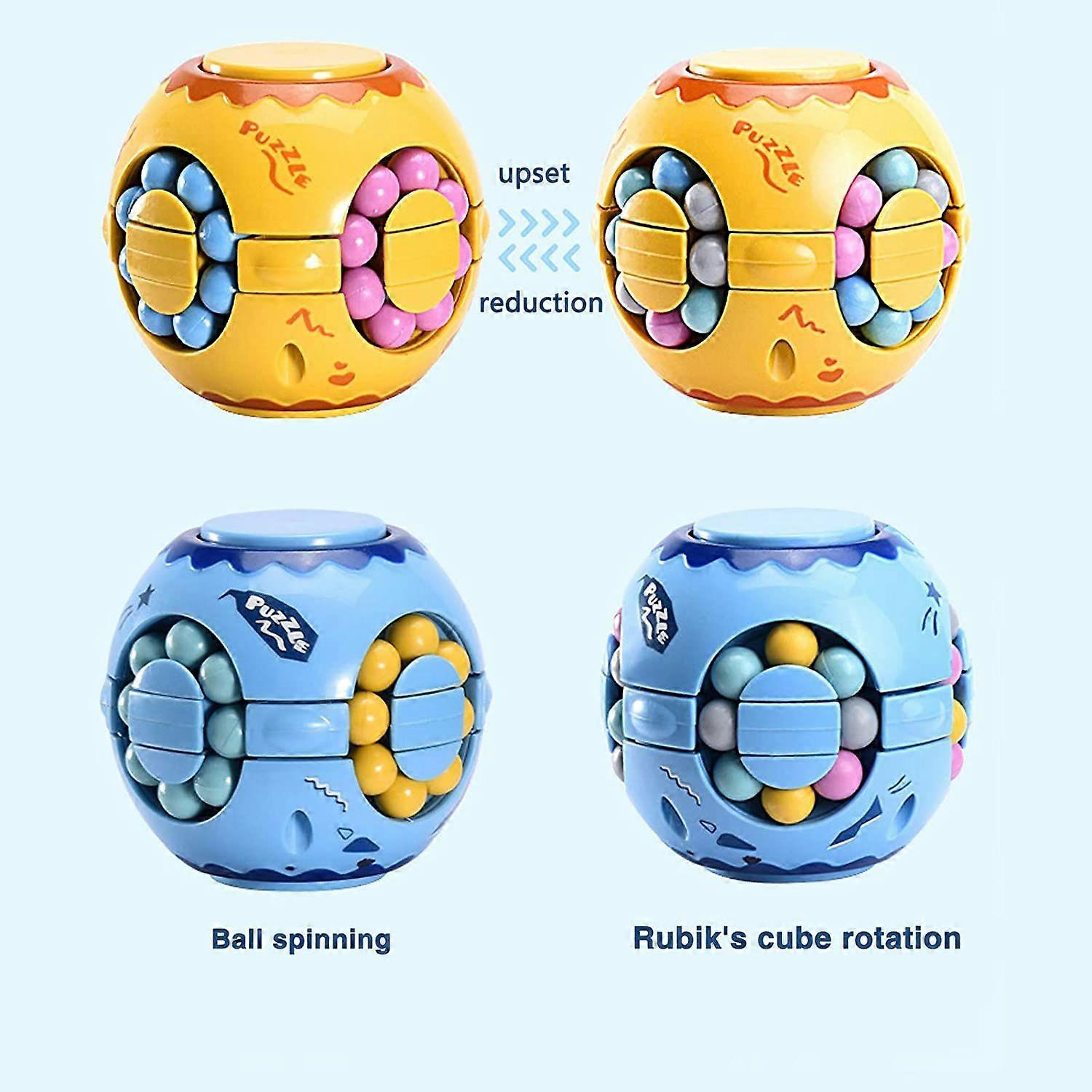 2 in1 Rotating Fidget Spinner Magic Bean Infinity Cube Stress Relief ...
