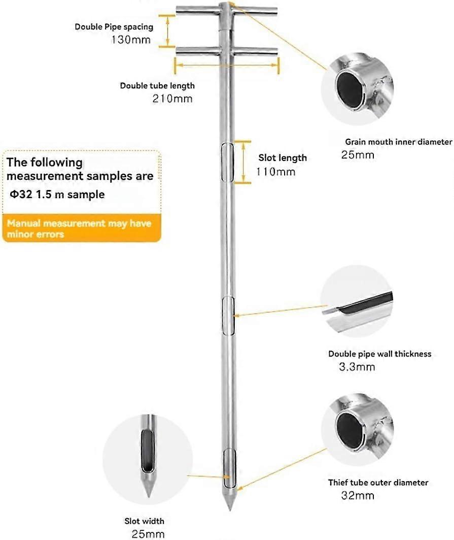 Stainless steel grain probe, solid sampling probe for cement and ...