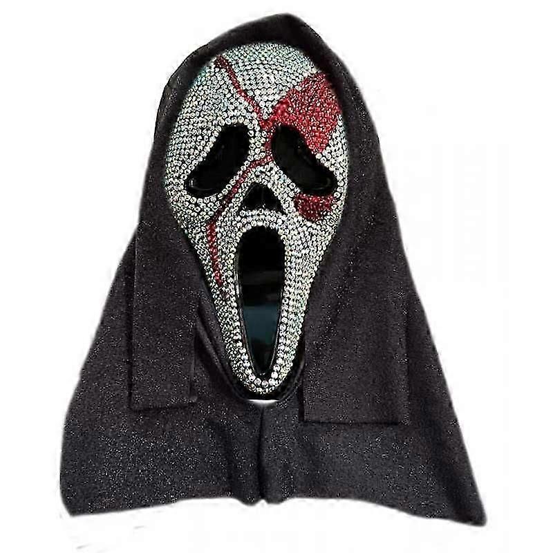 Fun World Ghost Face Bloody Bling Mask Costume, Scary Halloween Costume ...