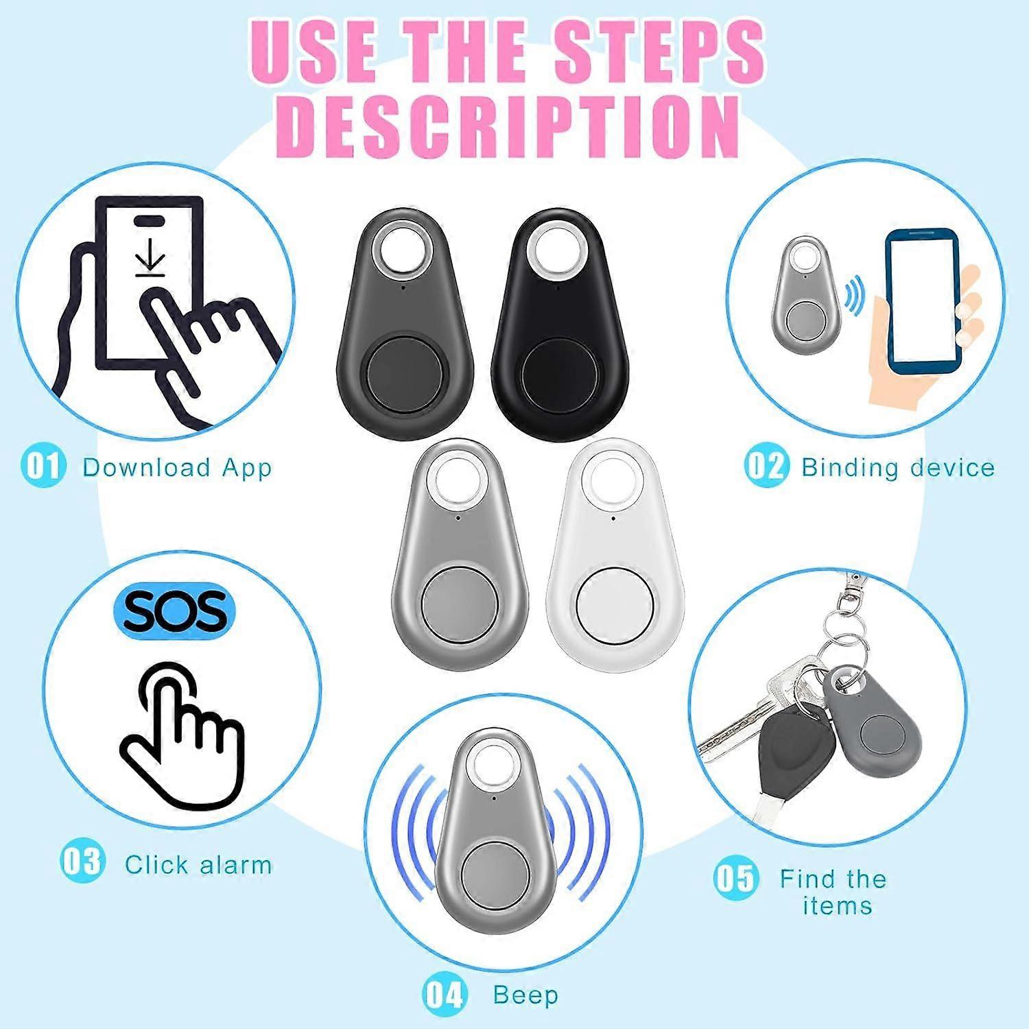 8 Packs Portable GPS Tracking Mobile Tracking Anti Loss Smart Device ...
