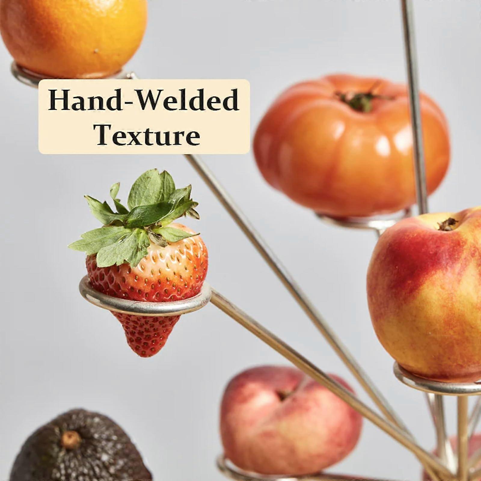 Exploding Fruit Bowl Centerpiece - Modern Metal Fruit Stand with 360 ...