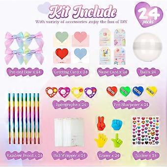 Valentines Day Gifts for Kids - 24 Pack Giant Lollipop Rainbow ...