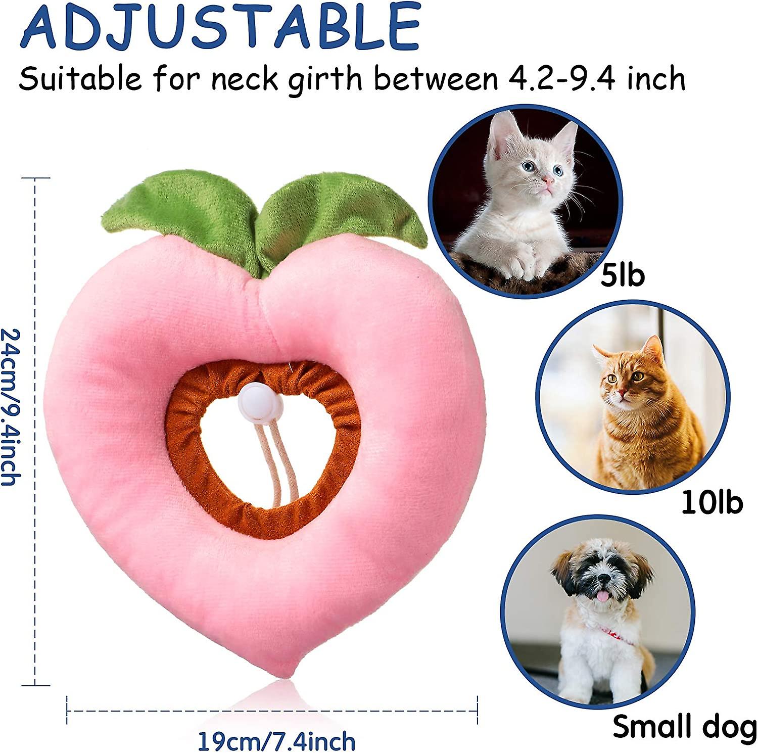 4 Pieces Cat Recovery Collar Cute Cat Neck Cone Cat Elizabeth Padded E ...