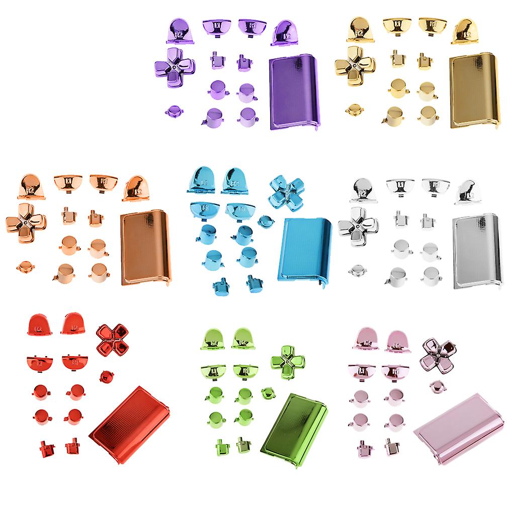Replacement Chrome Plating Buttons And Touchpad For Ps4 Controller Red ...