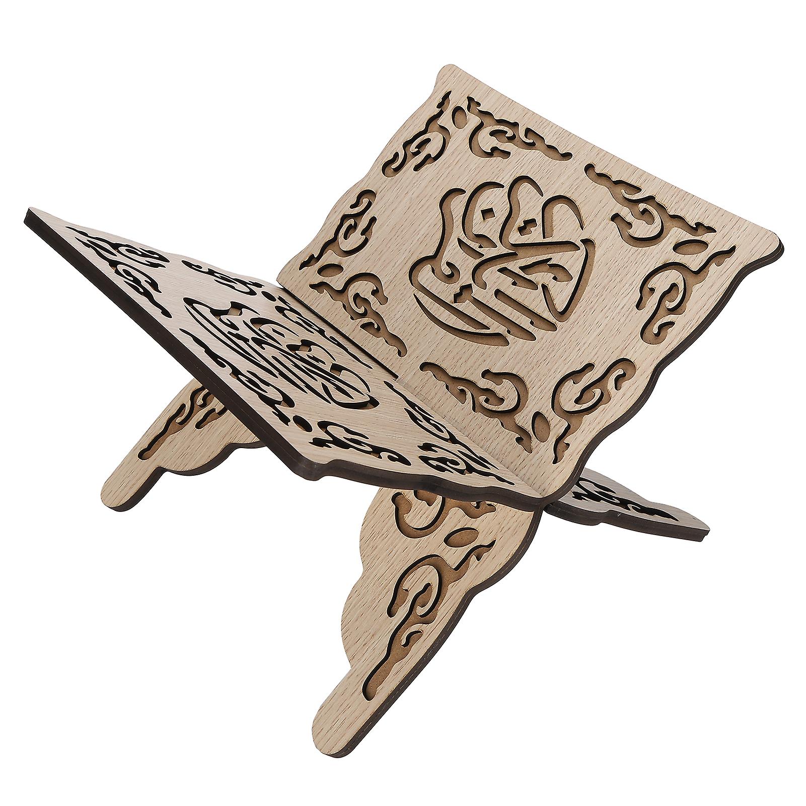 Vintage Wooden Carved Quran Folding Stand - Muslim Prayer Book ...