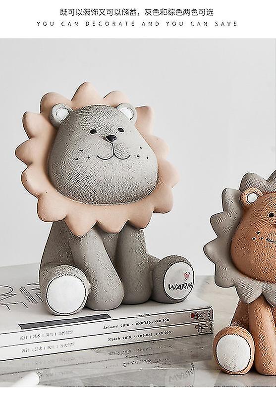 Lion Piggy Bank 12*14*19cm | Fruugo UK