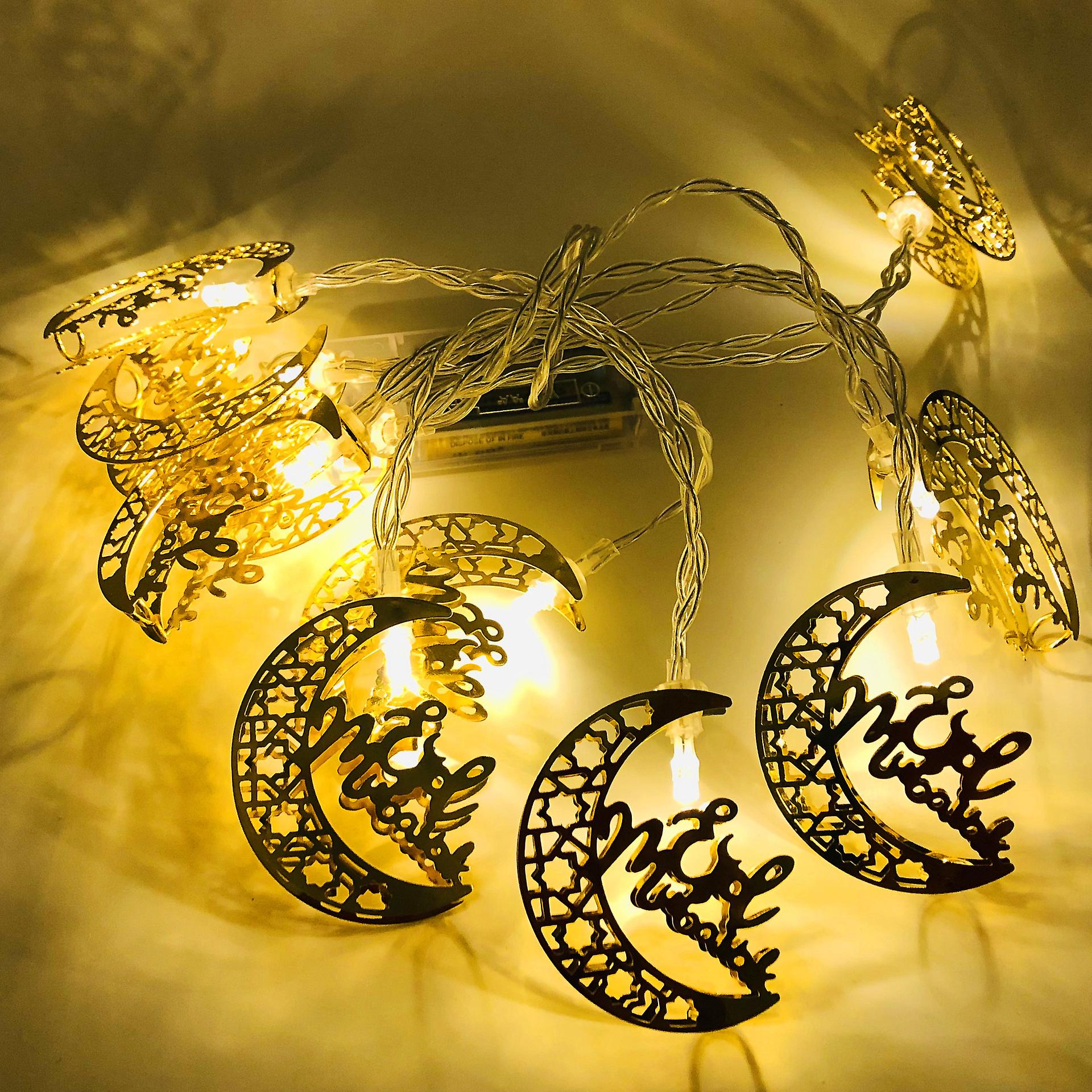 Ramadan Decorations Moon Star Led String Lights Eid Mubarak Decor For ...