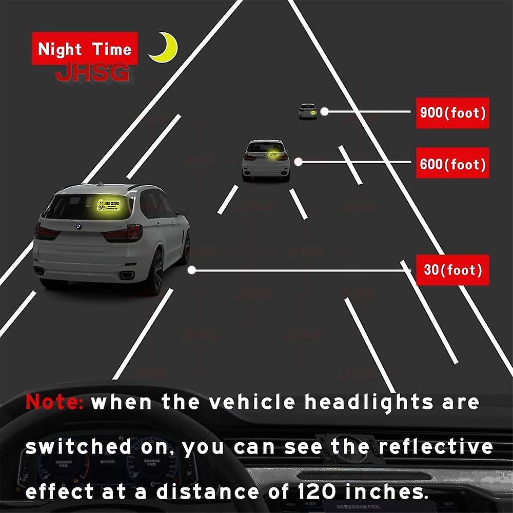 Funny Car Reflective Stickers New Driver Stickers Student Driver Decals ...