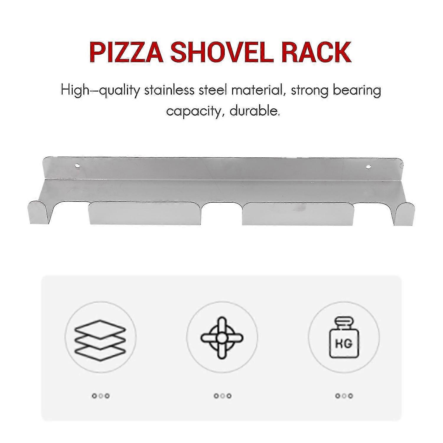 Pizza Shovel Wall Rack Brushed Stainless Steel Pizza Peel Rack Wall ...