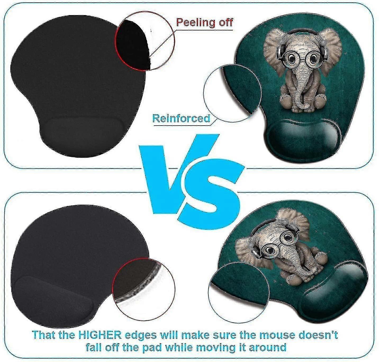 Ergonomic Mouse Pad With Wrist Support, Cute Mouse Pads With Non-slip ...