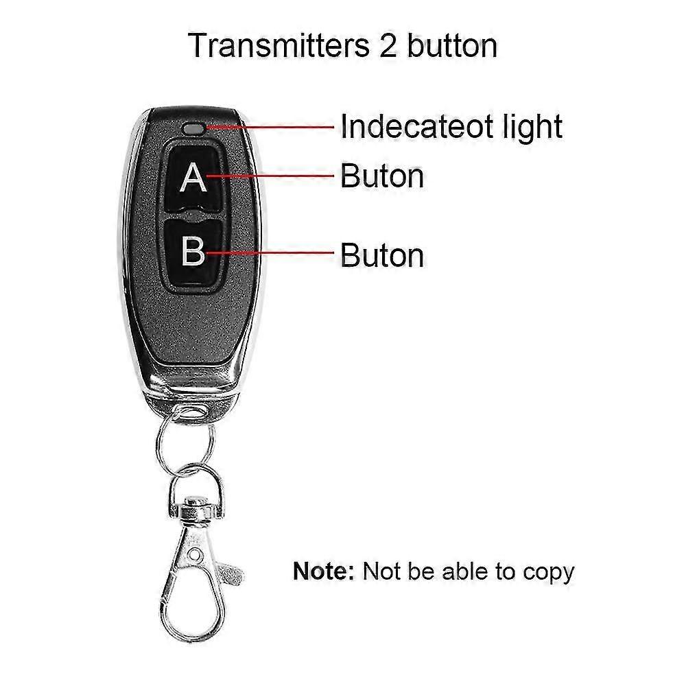 220v Ac 2 Channel Wireless Remote Control Switch, With On/off ...