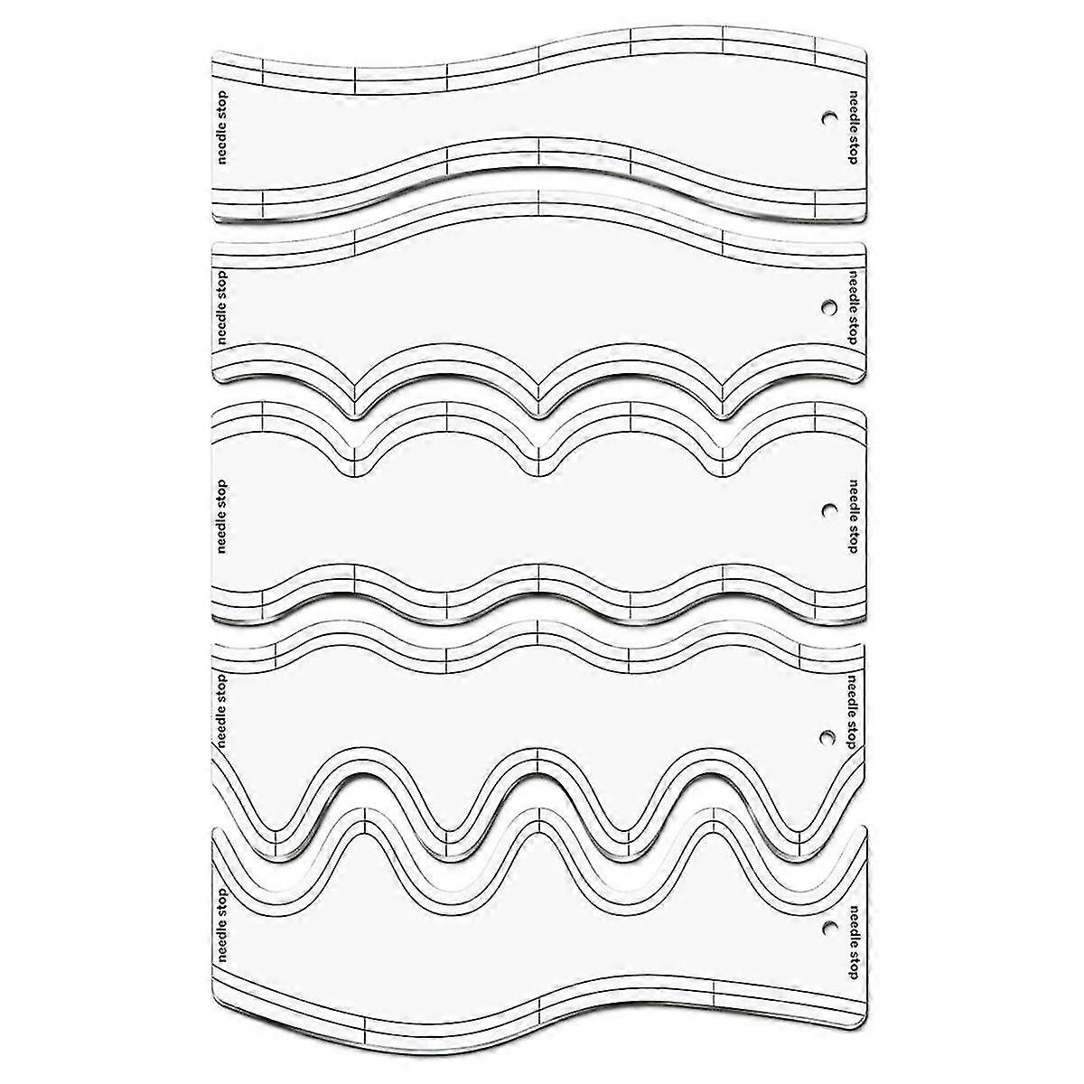 New Acrylic Wave Ruler Acrylic Quilting Template For Machine Quilting ...