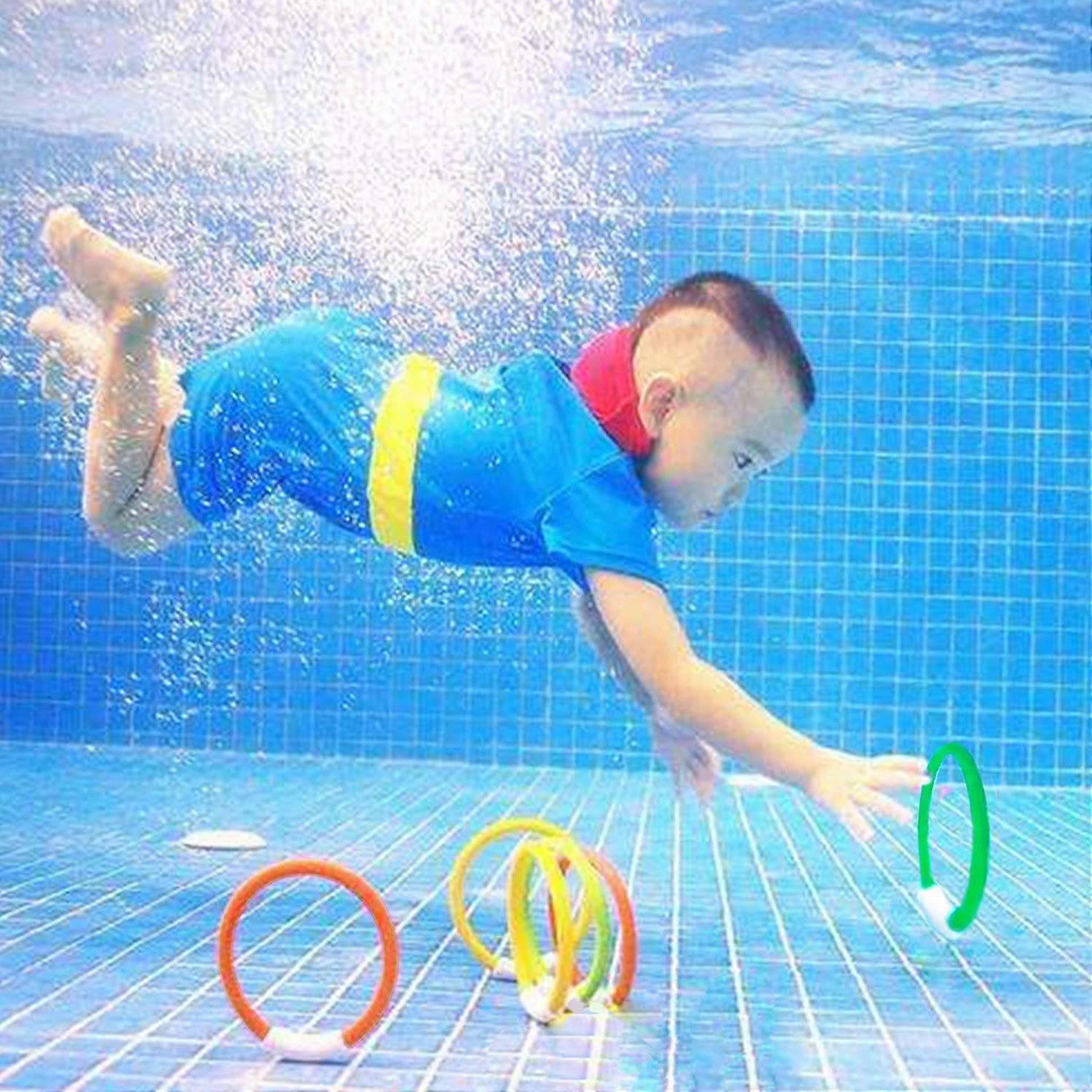 8 Pcs Underwater Swimming Pool Diving Rings, Diving Throw Bandits Gift ...
