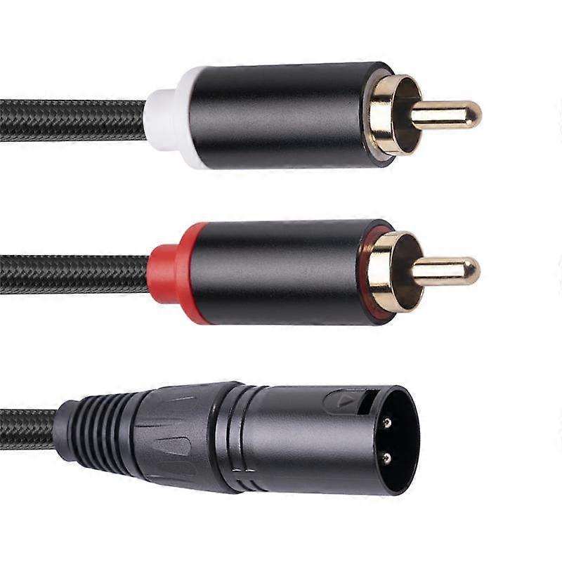 XLR to Dual RCA Audio Cable A1 XLR Male 3 Pin to Dual RCA Male Plug ...