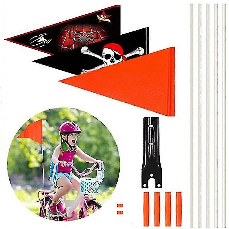 Bicycle Safety Flag Riding Safety Flag Children'S Bicycle Flagpole ...