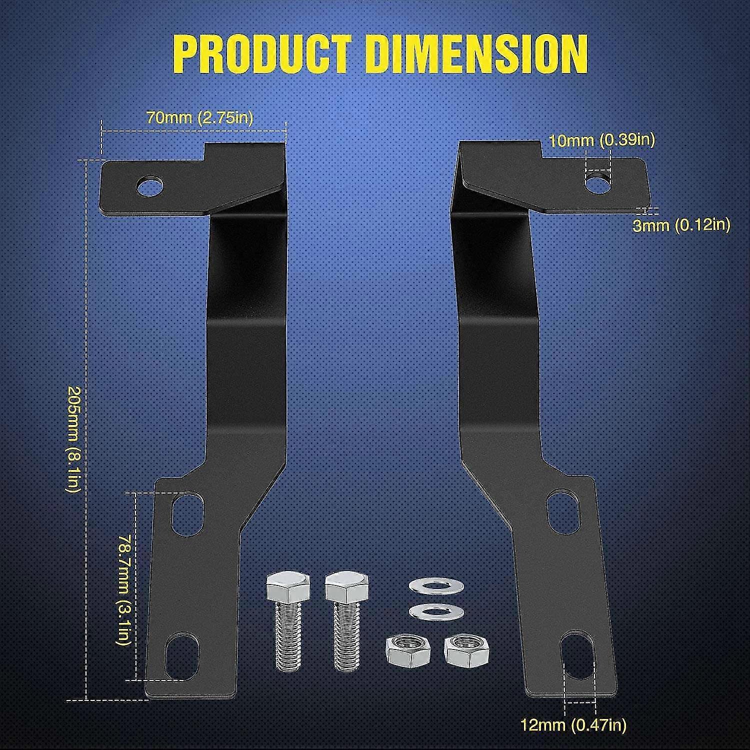 Led Light Pod Metal Hood Mount Bracket Kit/ditch Hood Light Brackets ...