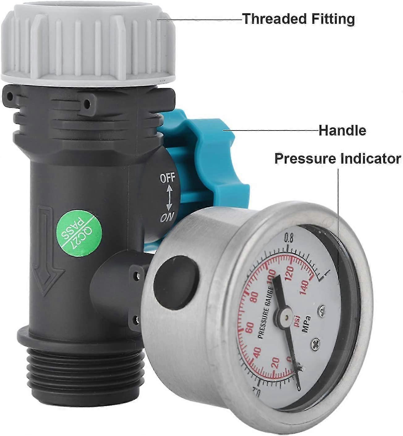 G3/4in Adjustable Water Pressure Regulator With Pressure Gauge ...