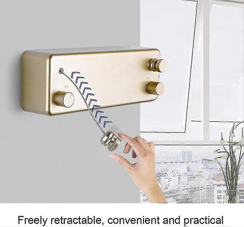 Retractable Clothesline, Portable Drying Line Double Stainless Steel ...