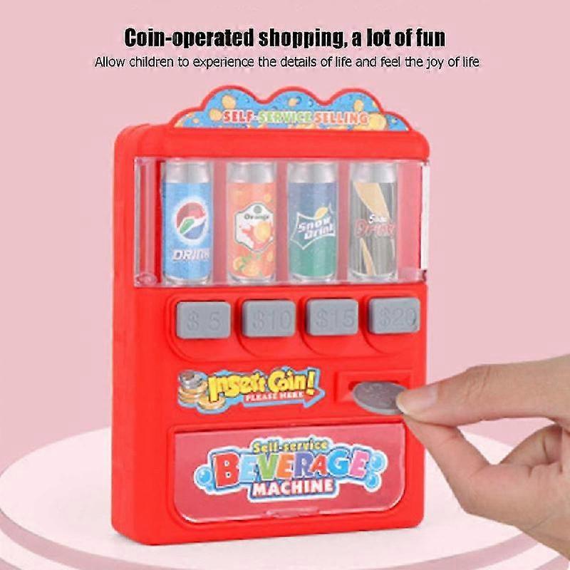 Kids Toys Mini Vending Machine Children Coin-operated Beverage Candy ...