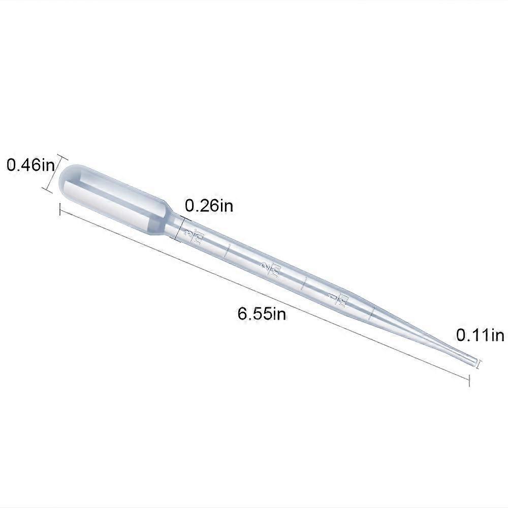 3mL Plastic Transfer Pipettes Dropper, Clear Disposable Graduated ...