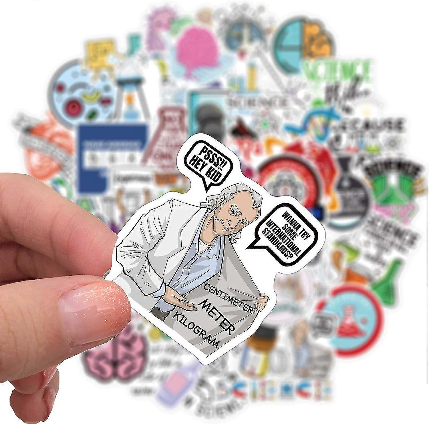 50PCS Science Laboratory Stickers ,Physics Chemistry Biology Stickers ...