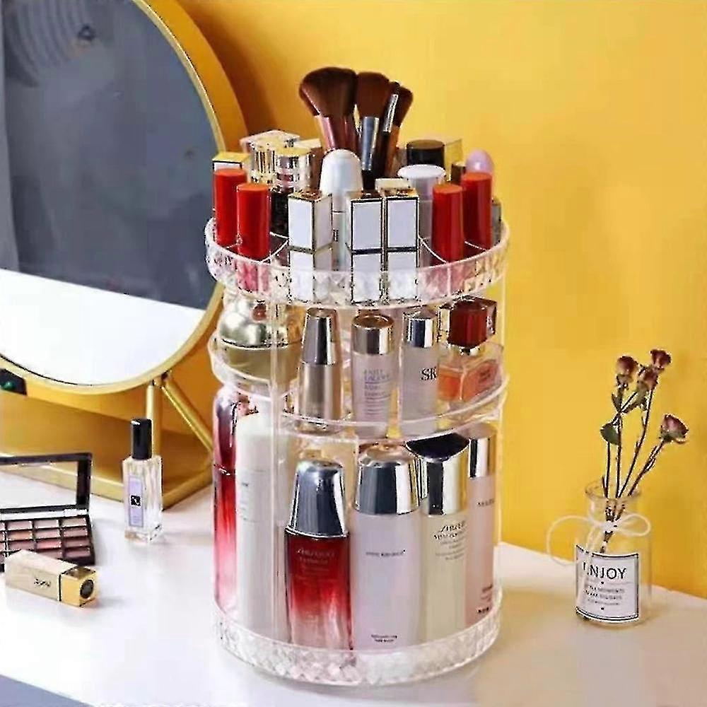 Makeup Organizer, 360 Degree Rotating Cosmetic Storage Organizer ...