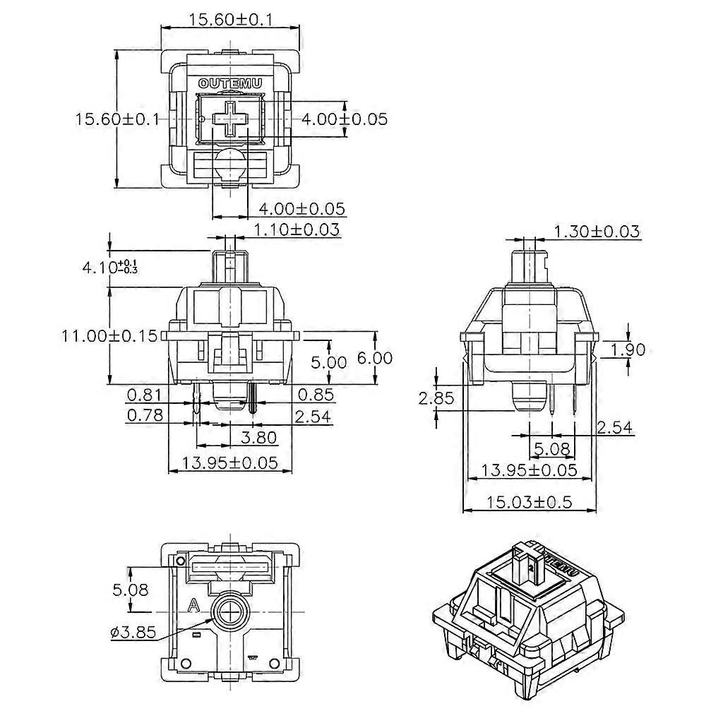Outemu Switch 3 Pin Keyswitch Cherry MX Equivalent DIY Replaceable ...