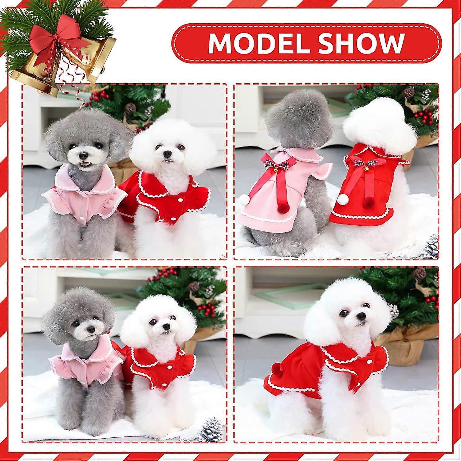 Dog Winter Dress Bowknot, Warm Girl Puppy Dress, Cute Doggie Clothes ...