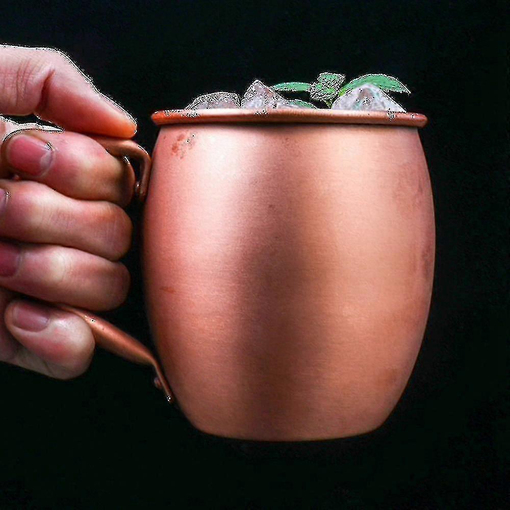 530ml 100% Pure Copper Mug Moscow Mule Mug Drum Cup Cocktail Cup Pure ...