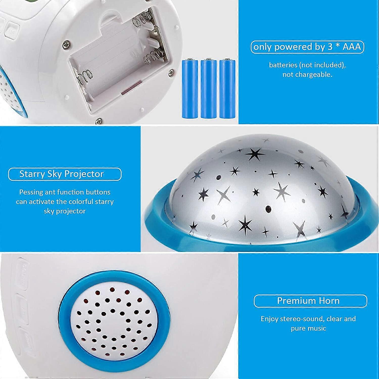 Kids Alarm Clock, Stars 7 Color Changing Night Light, Digital Alarm ...