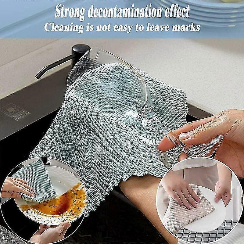 Microfiber Cloths Cleaning Cloths 10 Fish Scale Cleaning Cloth 25x25cm ...