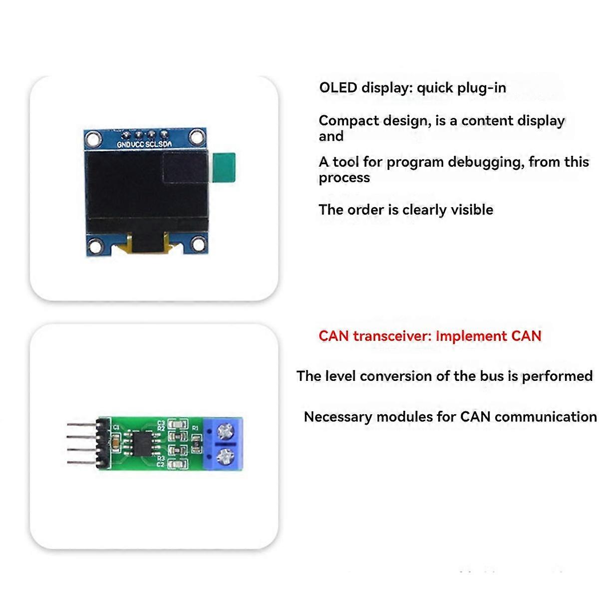 CAN Bus Learning Kit 3XSTLINK+3XBreadboard+3XOLED Display for STM32 ...