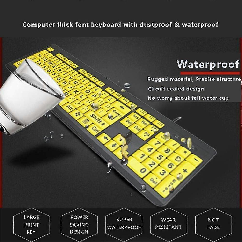 Enhanced Visibility Keyboard For Low Vision, Quiet Typing Experience ...