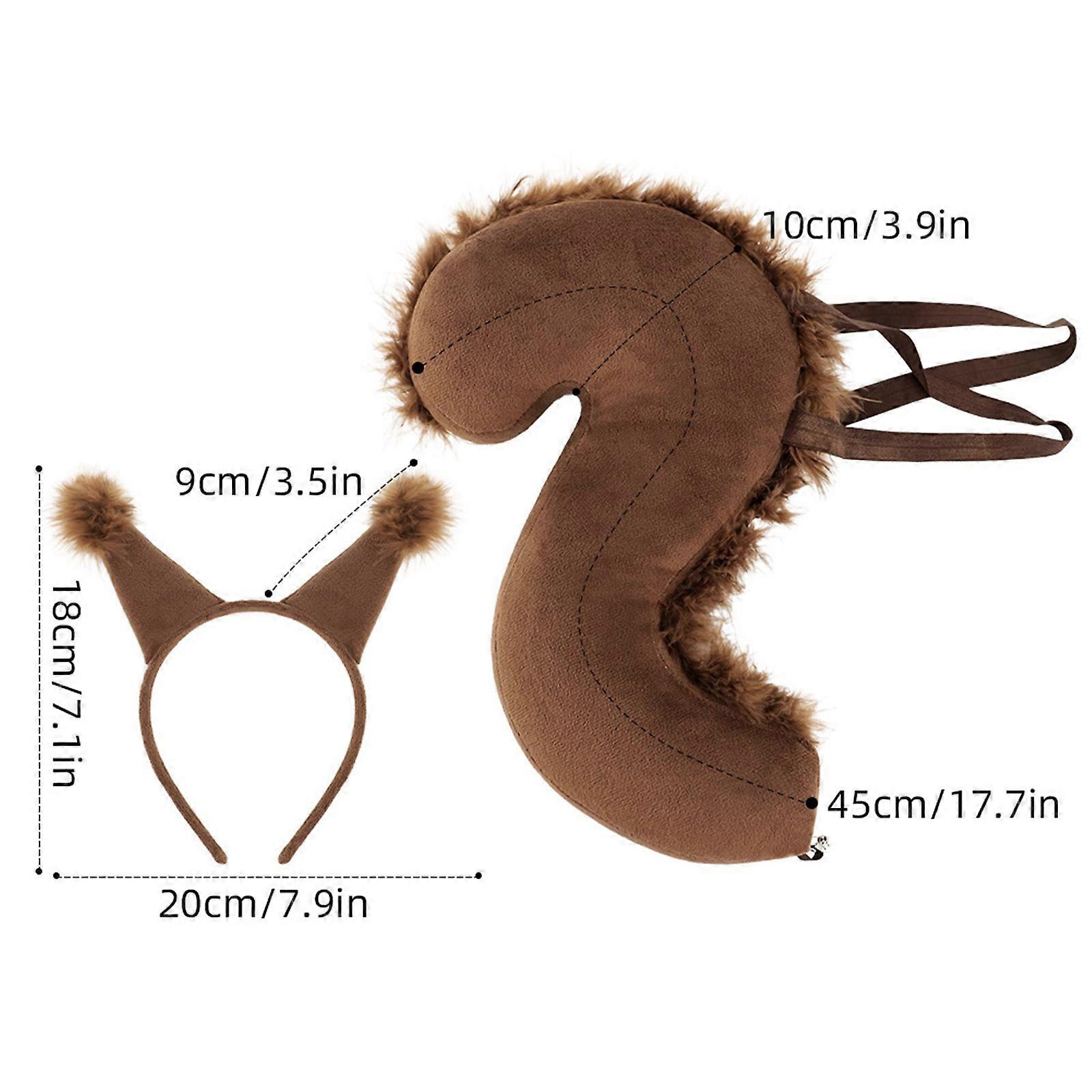 Squirrel Ear Headband with Tail Animal Squirrel Costume Squirrel Ears ...