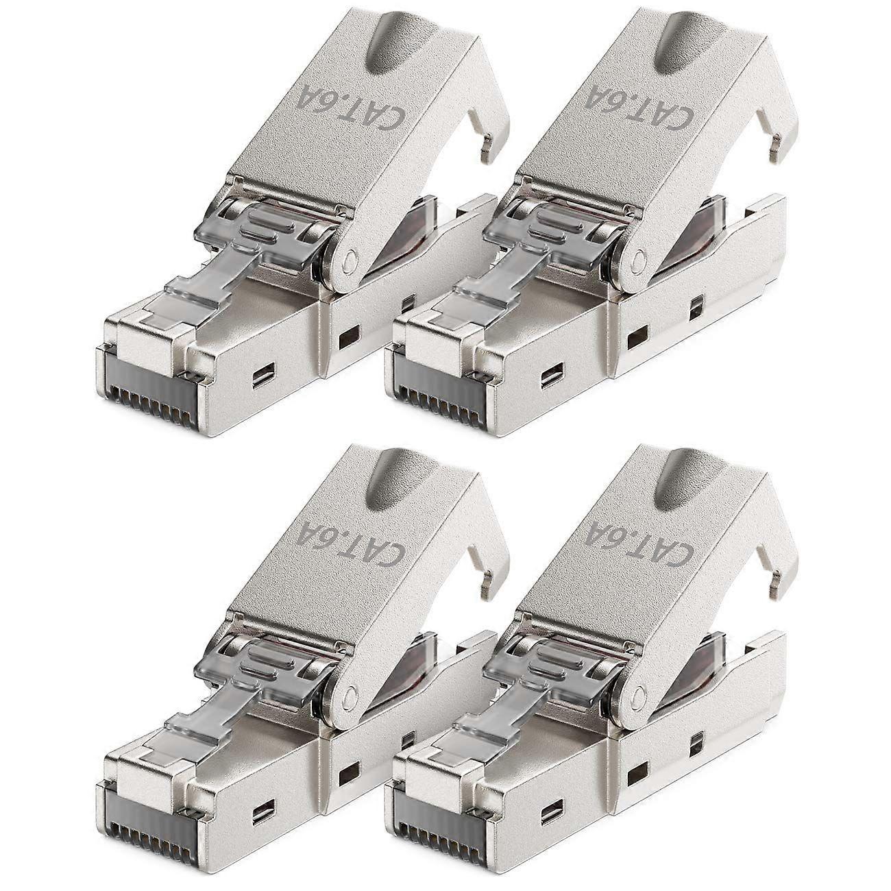 4x CAT 6a Tool-Free RJ45 Network Connector with LSA Connection for ...