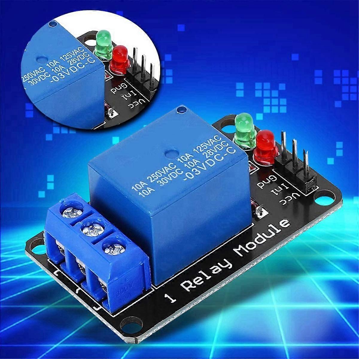 1-Way Relay Driver Module with LED Indicator Microcontroller Compatible PLC MCU Control Board ...