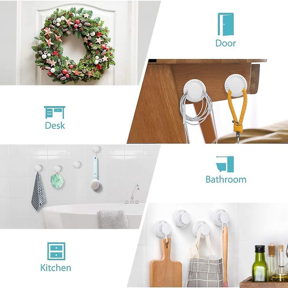 Wall Suction Cup Hook, Plastic Suction Wall Hook with Powerful Force ...