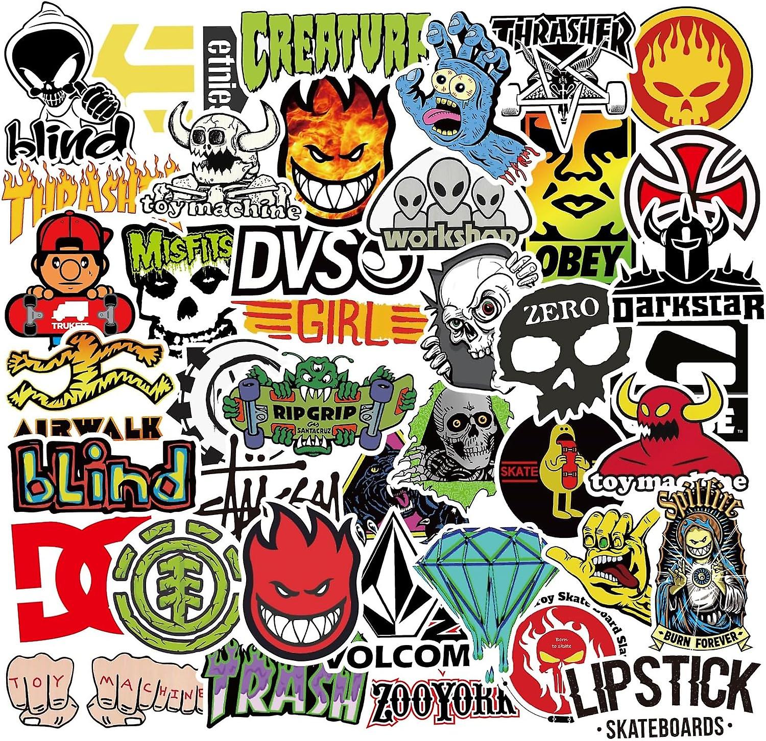 100 PCS Vinyl Random Skateboard Cool Stickers no Repeat Stickers ...