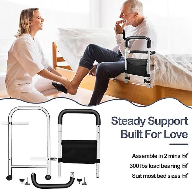 Safety Bed Rail for Elderly Adults Folding Bed Assist Rail with Handle ...