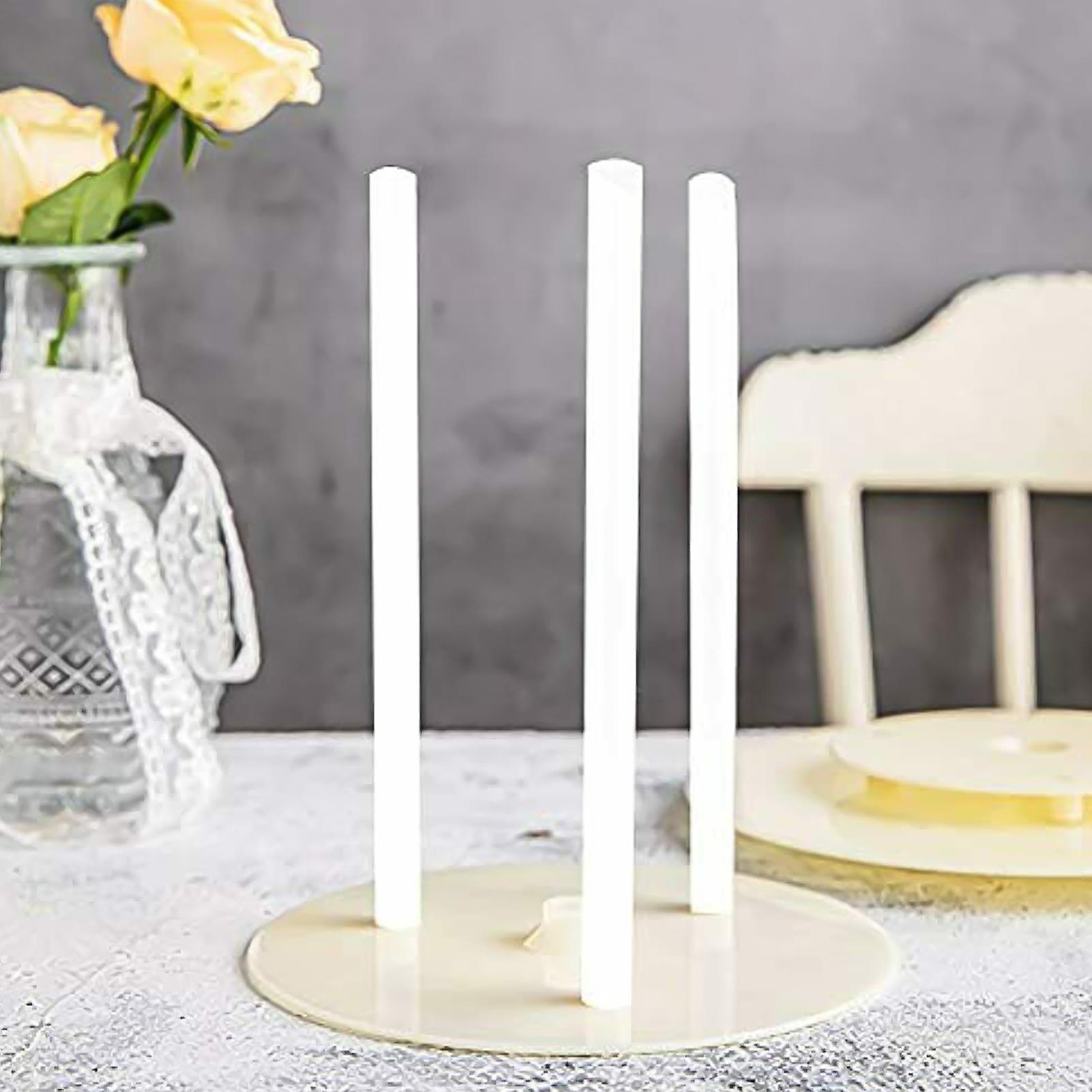 Wharick 24Pcs/Set Sturdy Smooth Surface Cake Support Rod Plastic Stable ...