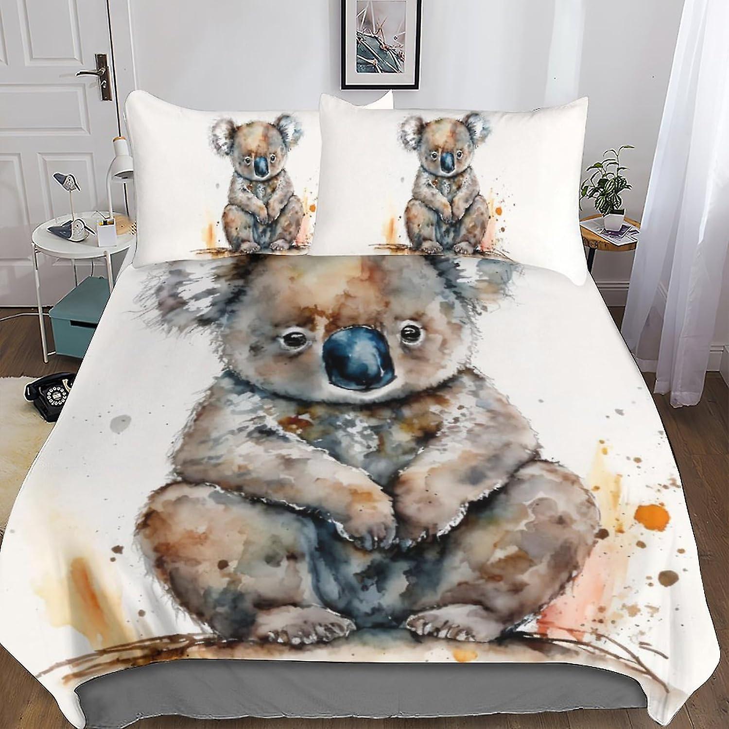 Entemah Cartoon Koala Printed Bedding Set Duvet Cover Set 3d Printed ...