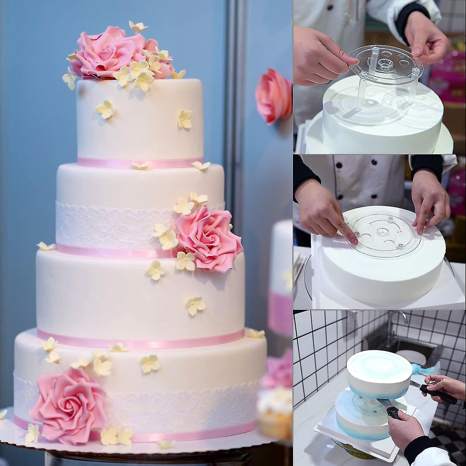 Multi-Layer Cake Supports Set with 12 Pieces Cake Dowels Rods for ...